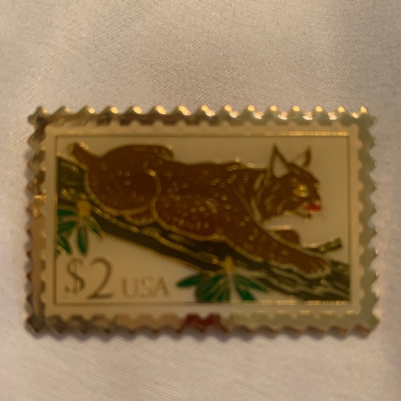 Accessories | Bobcat Postage Stamp Pin | Poshmark